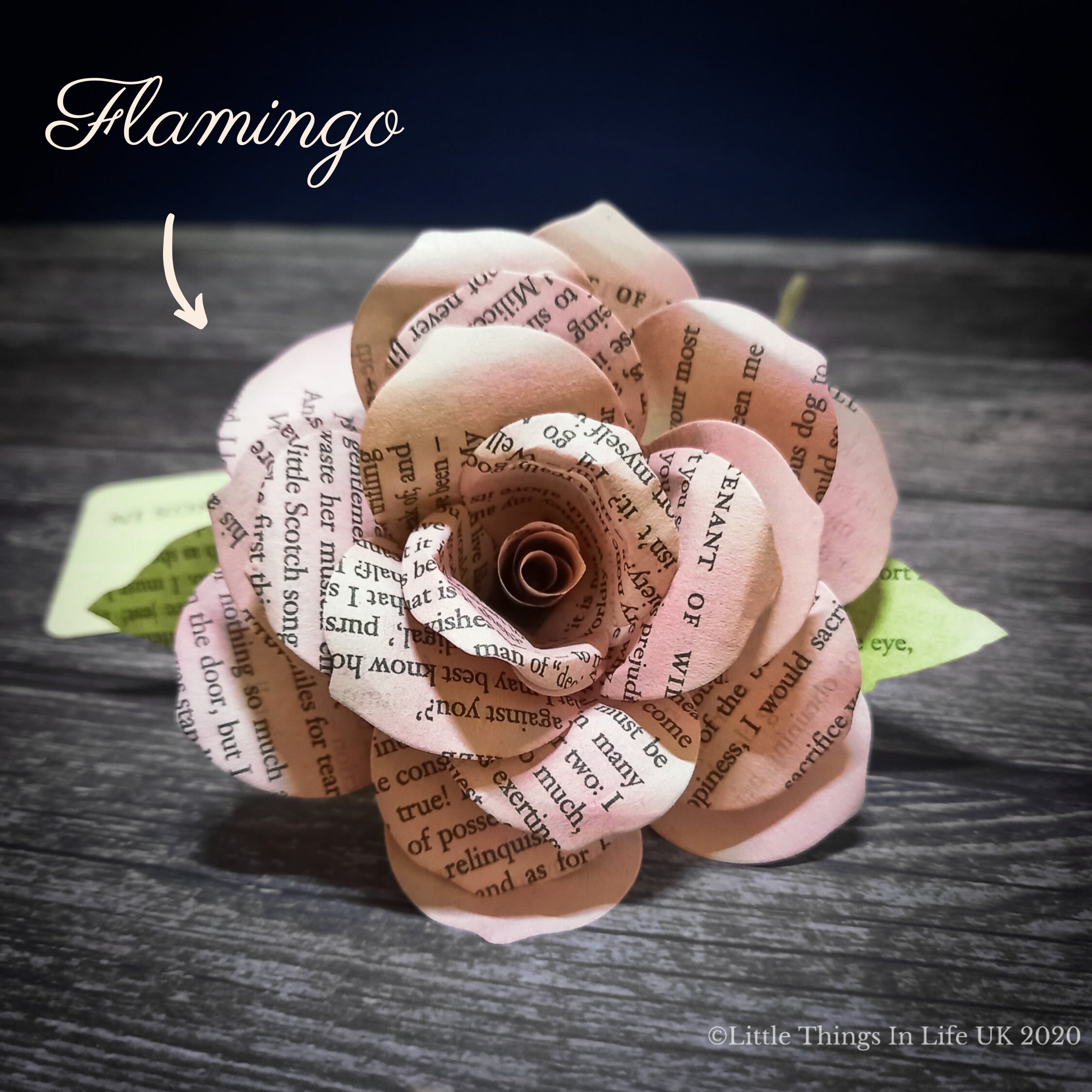 Pink Book Page Roses Bouquet Classic Literature Wedding | Etsy