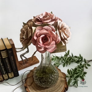 Pink Book Paper Roses | Book Page | Classic Literature | Bouquet ...