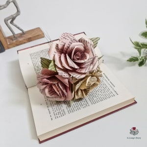 Pink Book Paper Roses | Book Page | Classic Literature | Bouquet ...