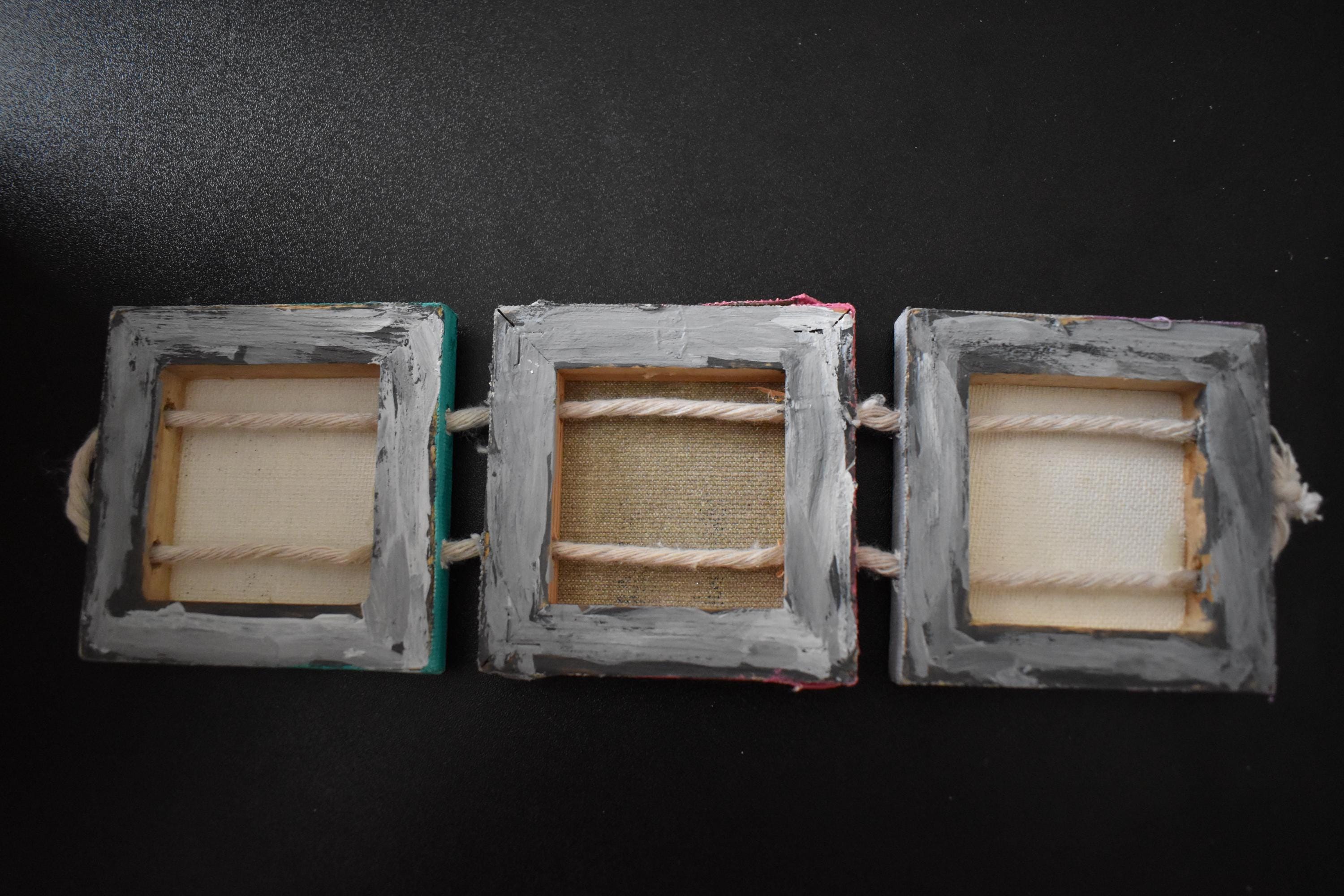 Handcrafted Mini Canvases Glitter and Crushed Glass Art - Etsy