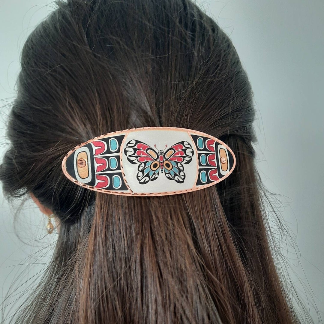 Colorfull Butterfly Hairclips, Native American Accessories, Handmade ...
