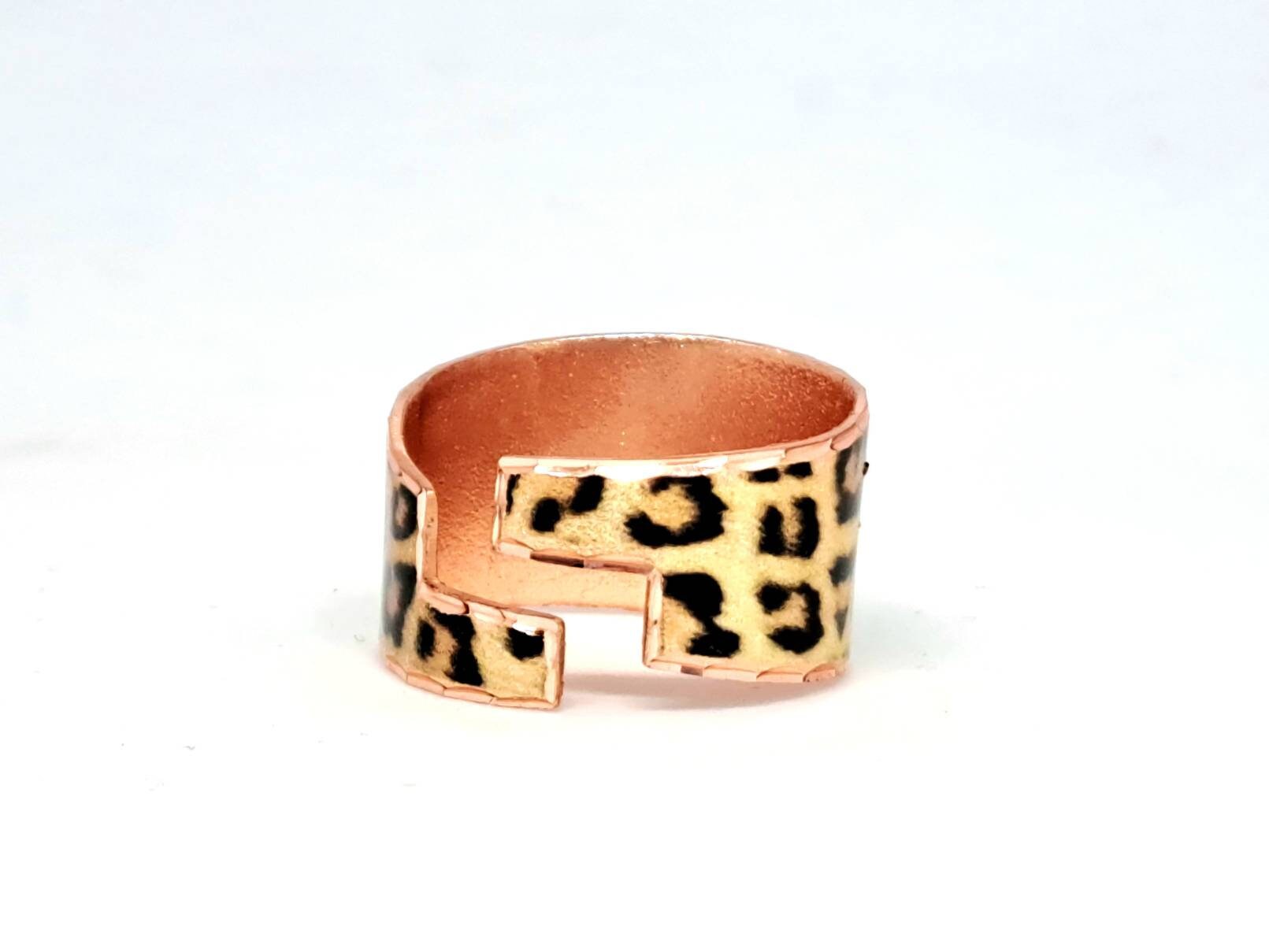 Leopard Print Handmade Ring Adjustable Copper Ring Leopard - Etsy