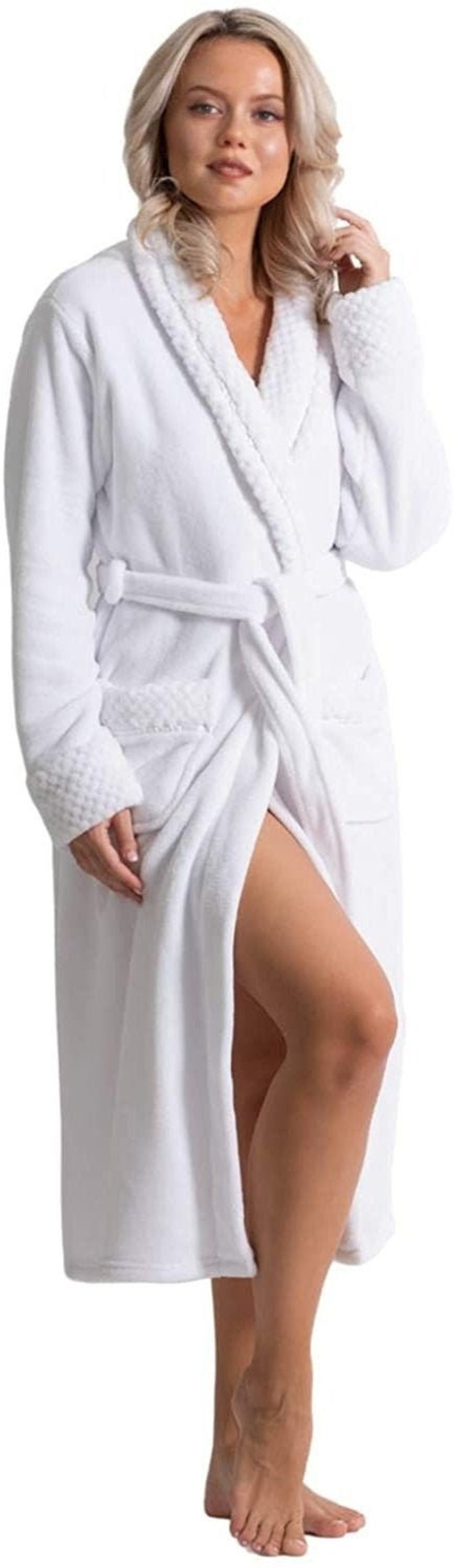 New LUXURY PERSONALIZED Shawl Collar BATHROBES Microfleece Robe De ...