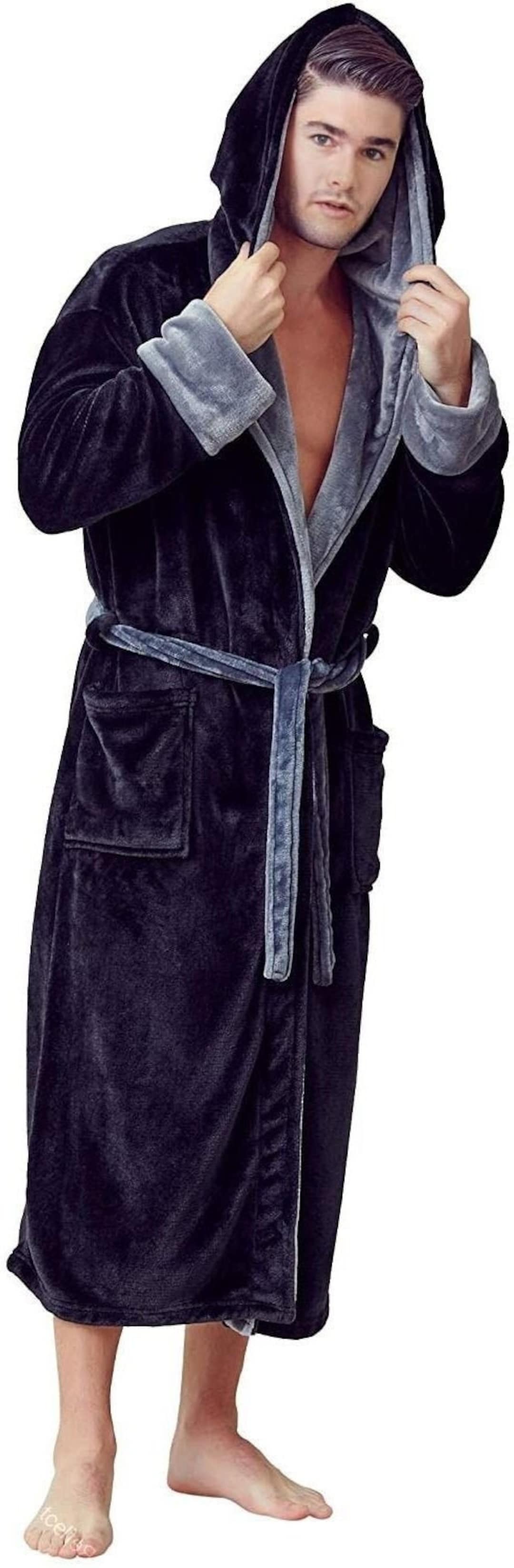 Luxury Men's Custom Bathrobe Long Ultra Soft Lounge Gear Bathrobes ...