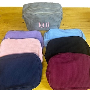 Sorority PERSONALIZED MAKEUP BAG Embroidered or Blank Waffle Bag Trendy ...