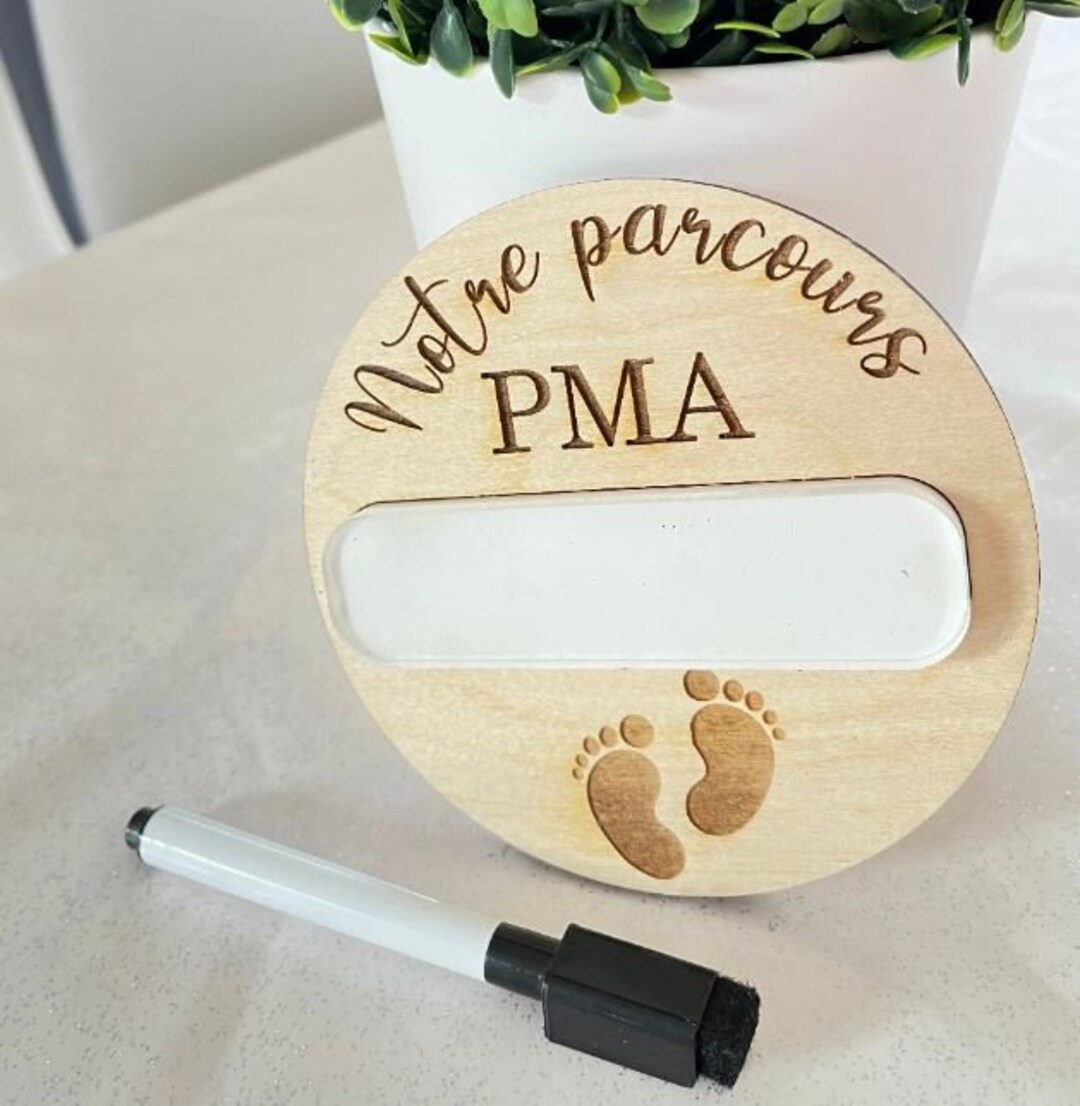 Carte étape PMA personnalisable en bois – Support réinscriptible ...