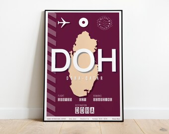 Qatar Travel Poster - Etsy
