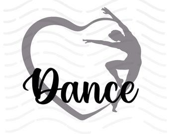 Dancer Svg, Dxf, Eps and Png, I Love to Dance Svg, Dancing Svg, Balet ...