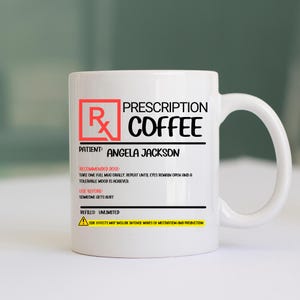 Prescription Coffee Label PNG, Rx Coffee Mug Design (digital Download ...