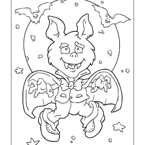 Halloween Children's Coloring Pages Bundle 10 Pages - Etsy