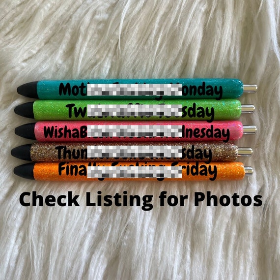 Sassy Curse Word Days of the Week Pens - Etsy