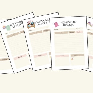 Study Planner Printable Pages Undated Planner and Journal Refills and ...