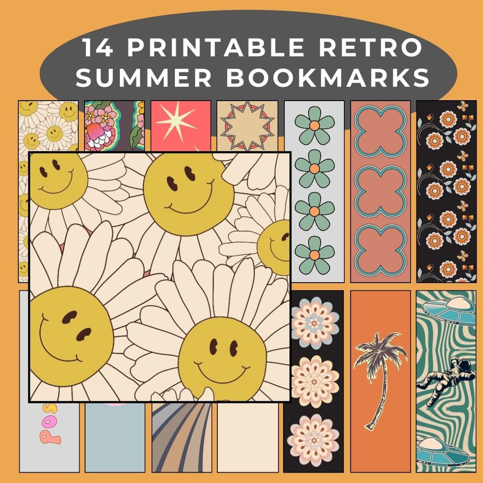 14 Printable Bookmarks With a Nostalgic Retro Summer Feel Melancholic ...