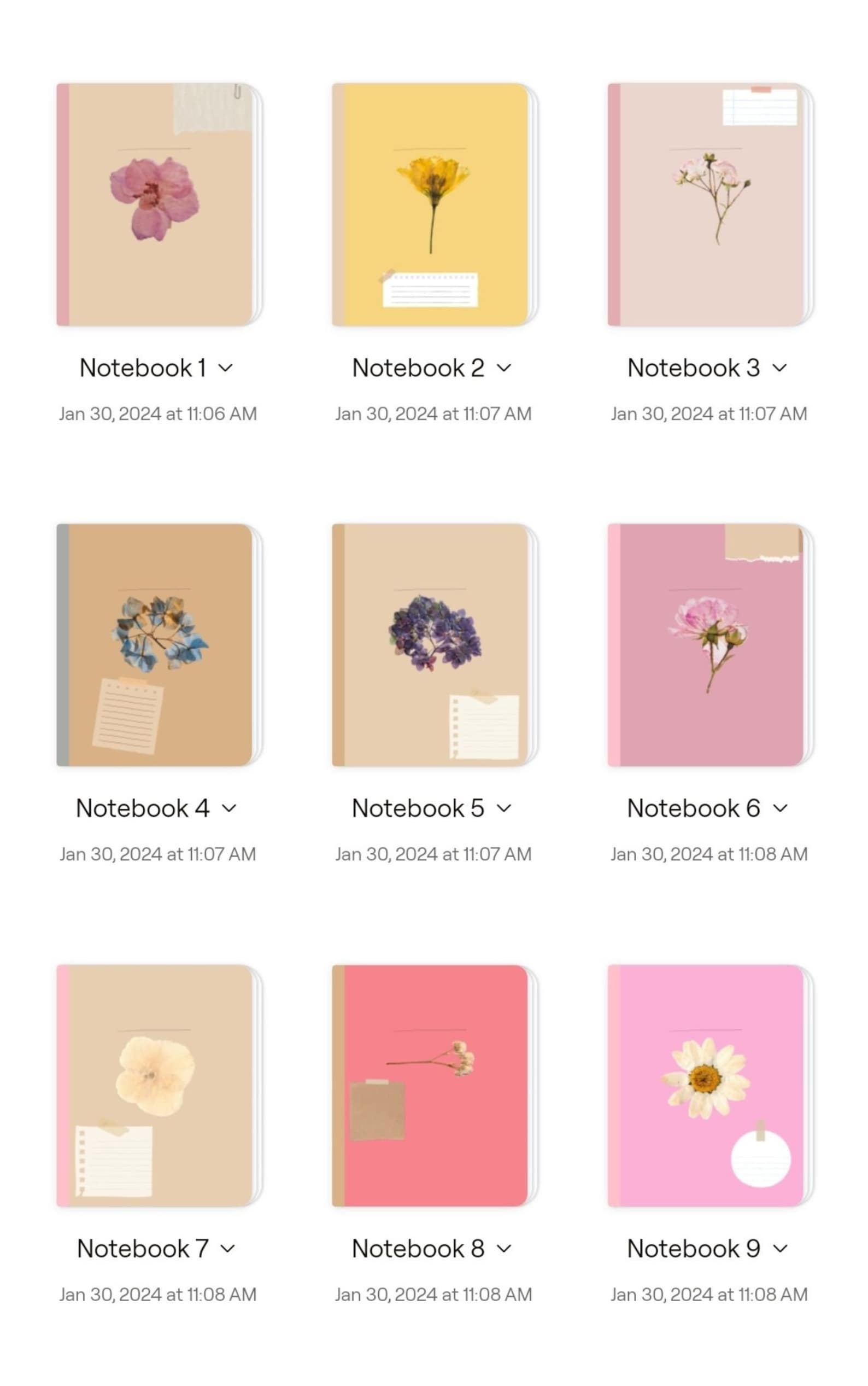 Notebook Covers for Goodnotes Aesthetic Design Instant Download Covers ...