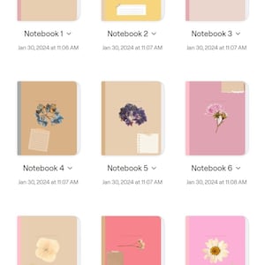 Notebook Covers for Goodnotes Aesthetic Design Instant Download Covers ...