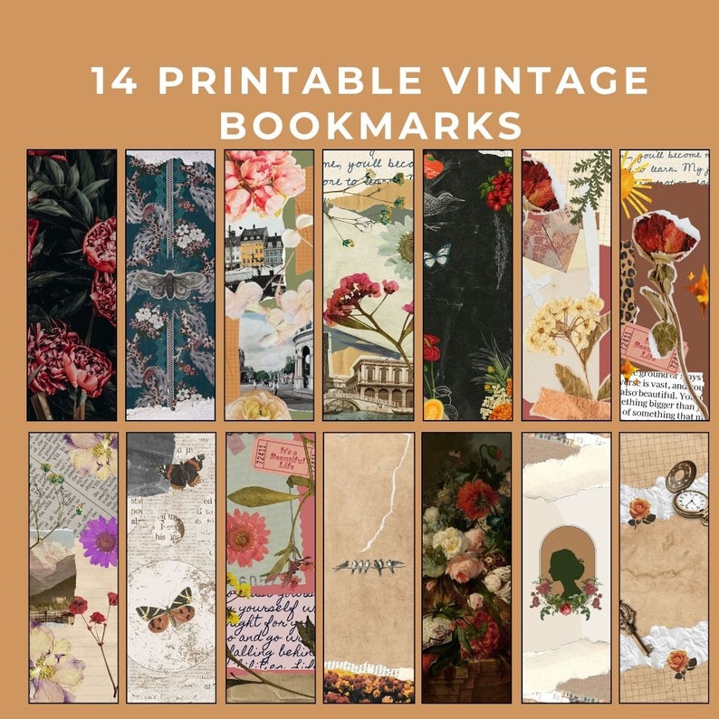 Bookmarks Bundle Instant Download Gift for Book Lover and Book Reader ...
