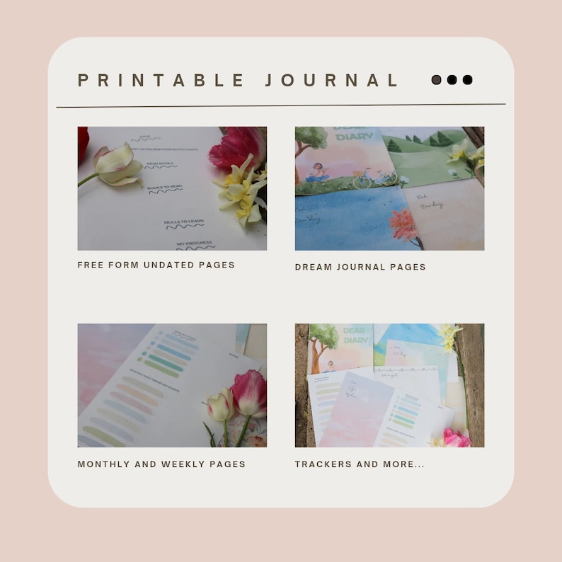 A4 / A5 Printable Free Form Journal/planner With Tips for Improved ...