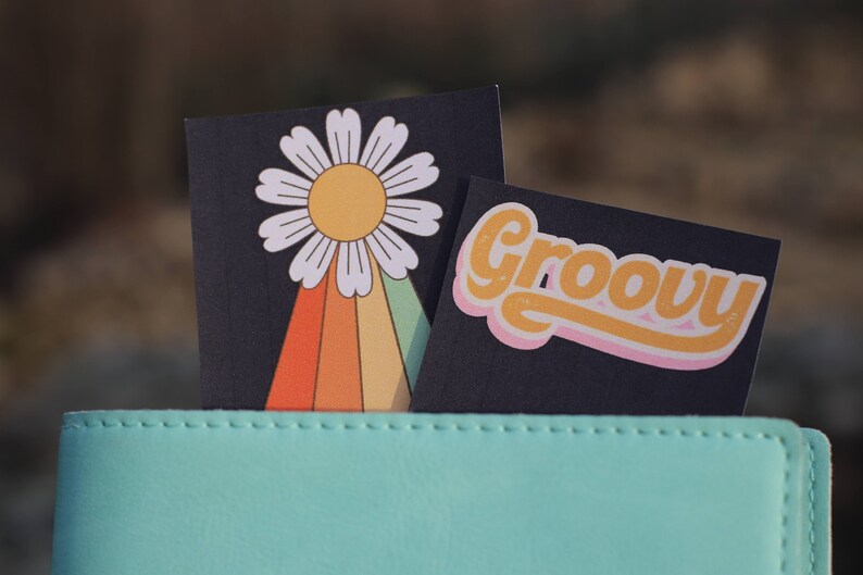 Hippie Retro Bookmarks Bundle Printable Gift for Book Lover and Book ...