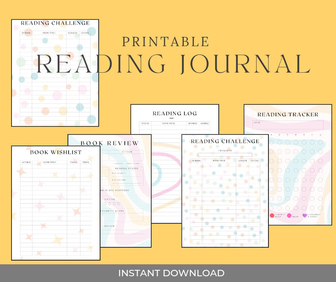 Bookish Reading Journal Printables - Keep Track of Your Literary ...