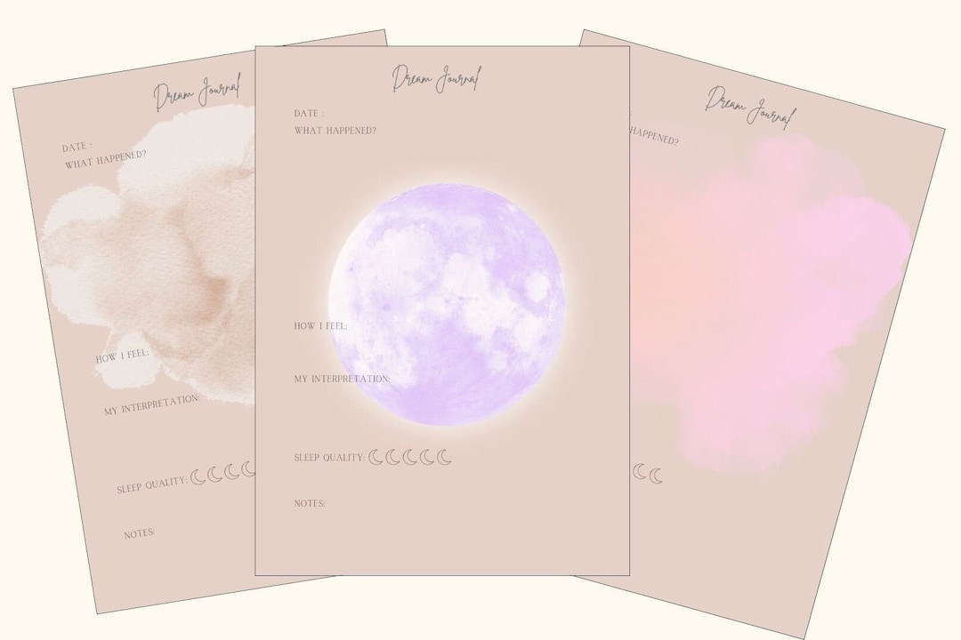 Dream Journal Inserts 14 Printable Pages for Your Planner and Journal ...