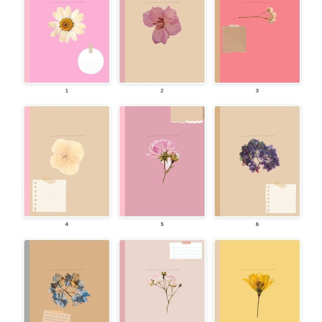 Stylish Pink Notebook Cover for Goodnotes, Penly (JPG, PDF Digital ...
