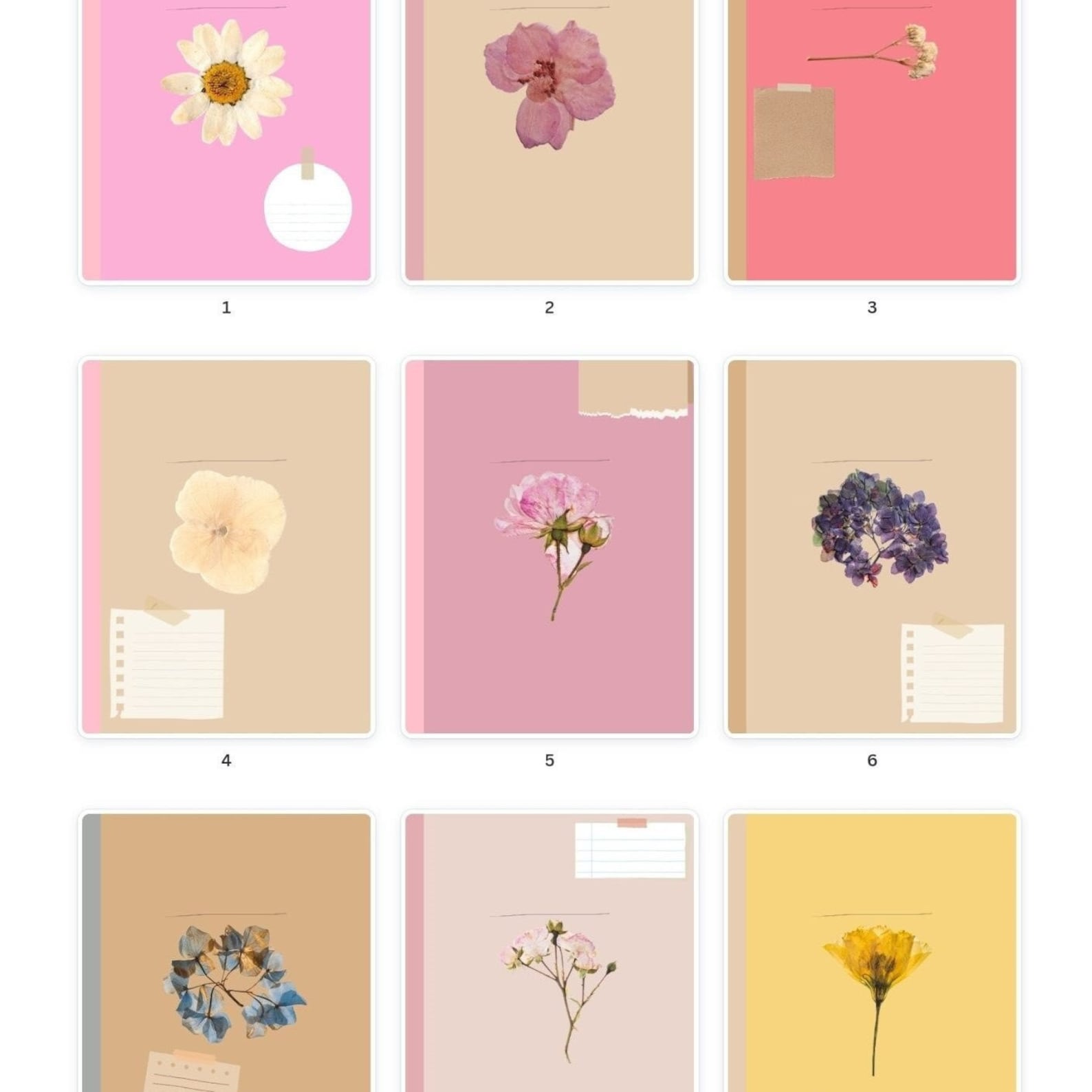 Notebook Covers for Goodnotes Aesthetic Design Instant Download Covers ...