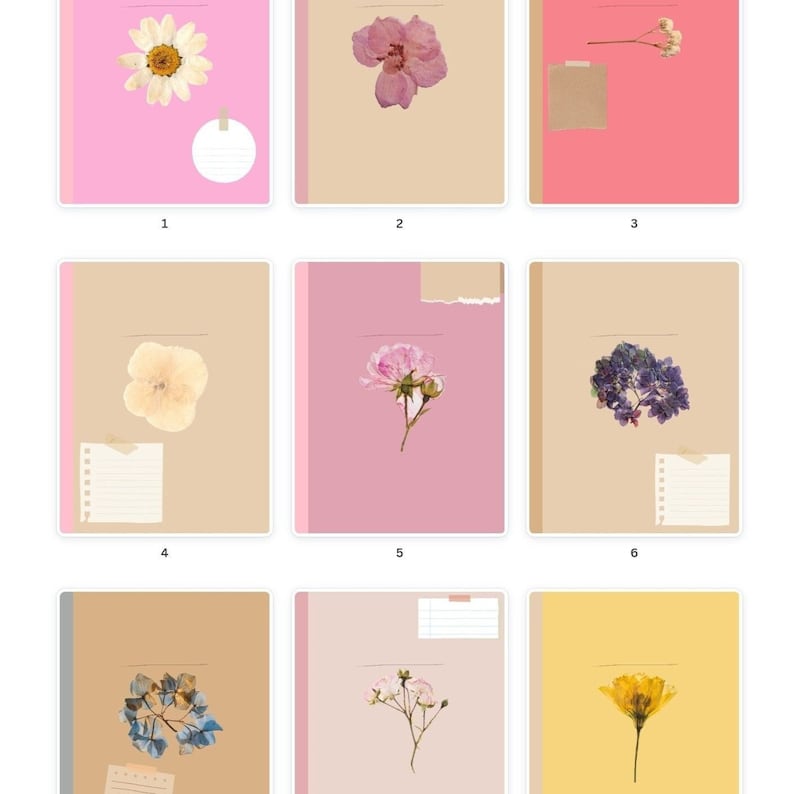 Notebook Covers for Goodnotes Aesthetic Design Instant Download Covers ...