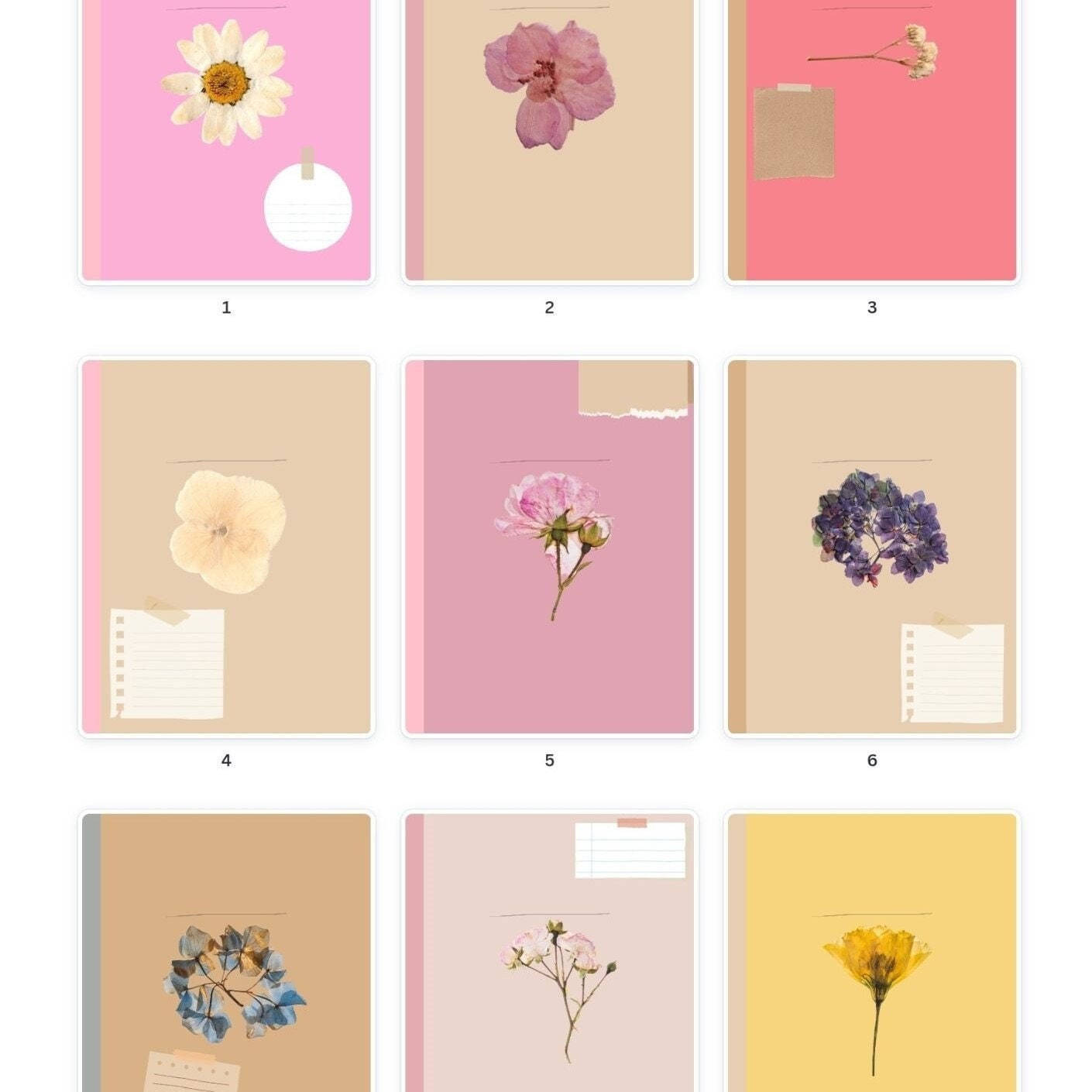 Notebook Covers for Goodnotes Aesthetic Design Instant Download Covers ...