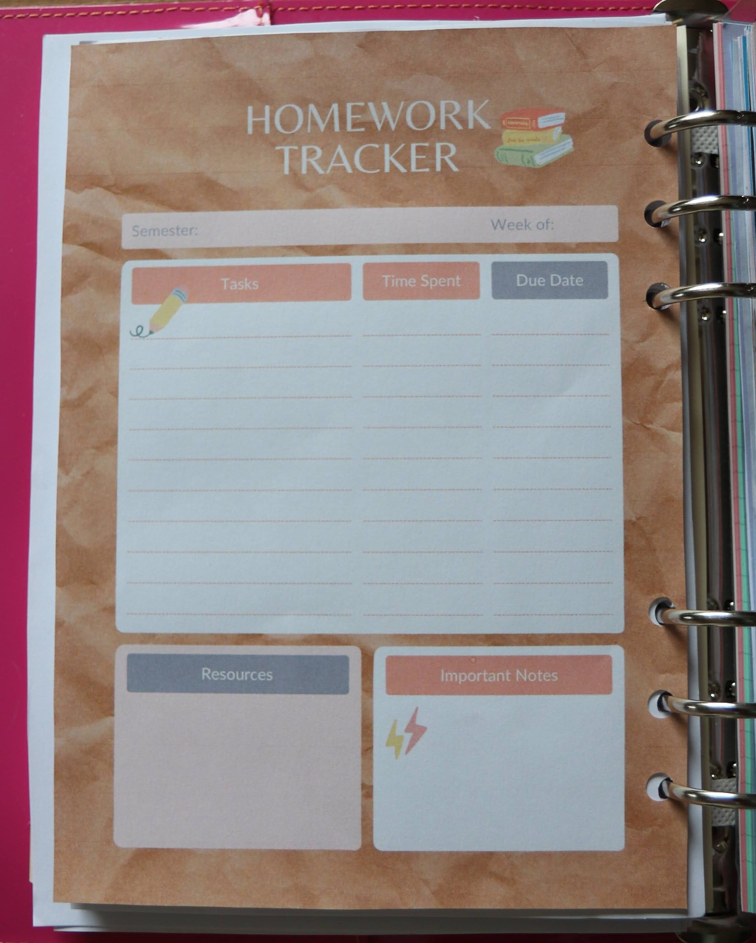 Study Planner Schedule Daily Study Planner Homework Tracker Schedule ...