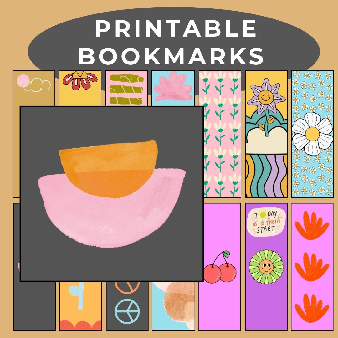 Retro Groovy Summer Printable Bookmarks - Instant Download - 70s ...
