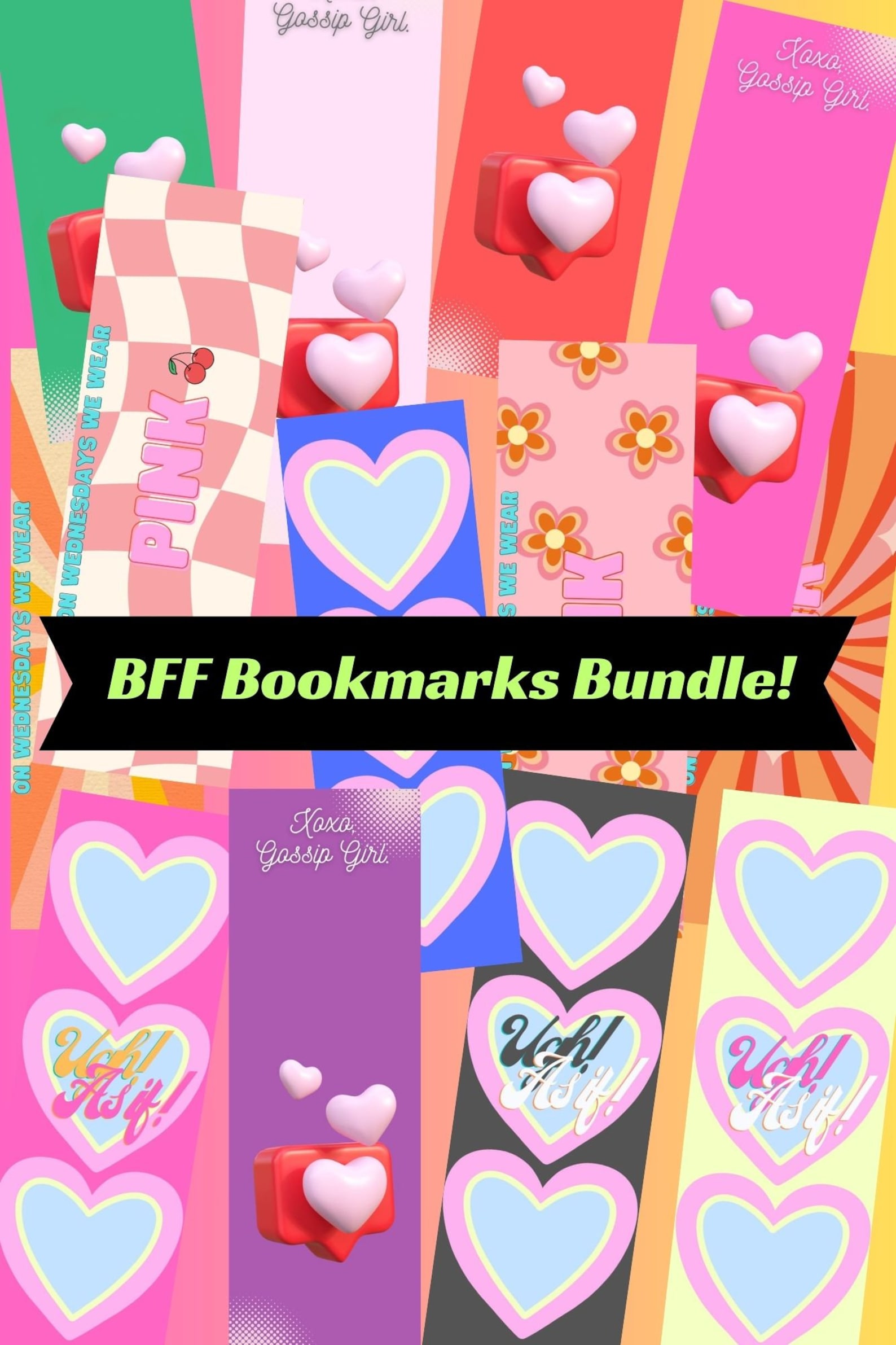 BFF Gift Bookmarks Bundle Girlfriends Party Gifts 18 Bookmarks for ...