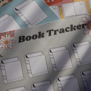 Groovy Book Tracker 15 Printable Pages Book Log Planner Refills Journal ...