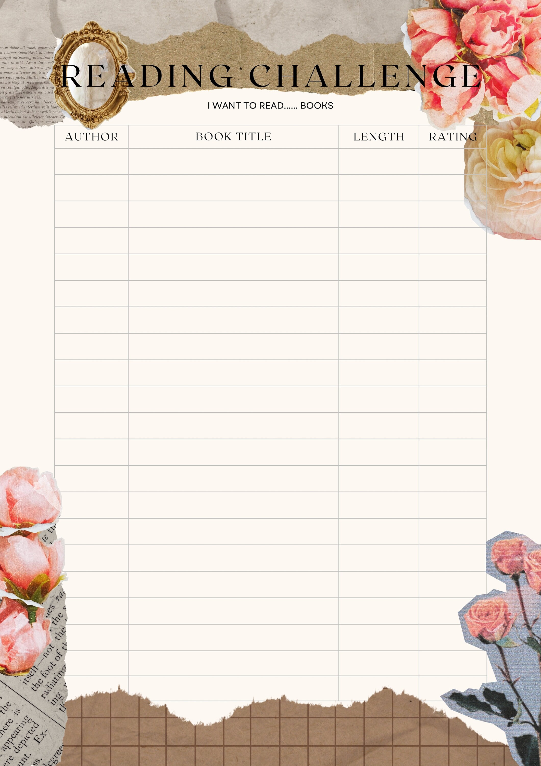 Book Tracker Printable 6 Pages to Track Your Reading Perfect Gift for ...