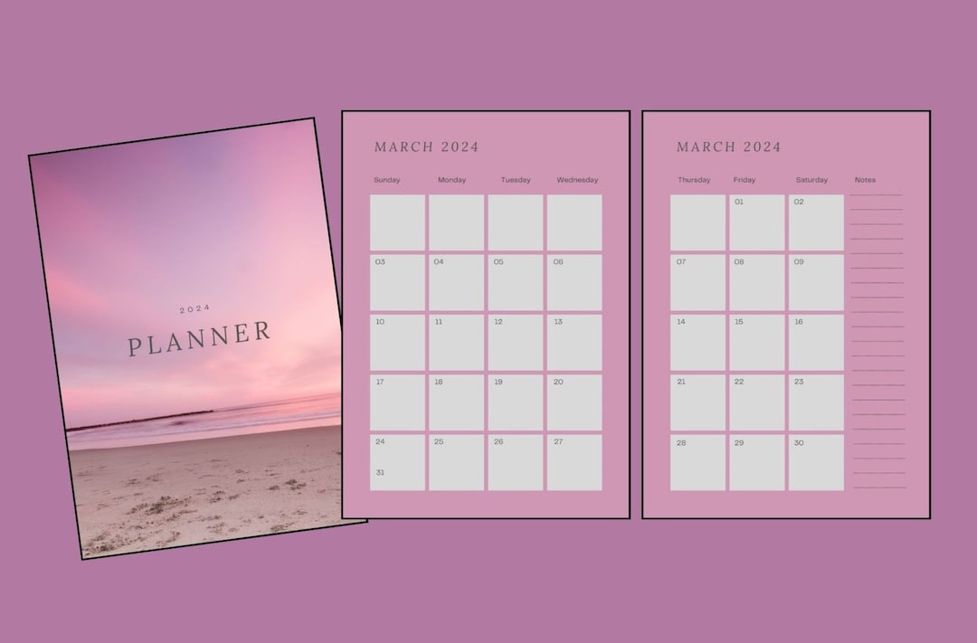 Planner 50 Pages to Do List 2024 Calendar Budget List Monthly Goals A4 ...