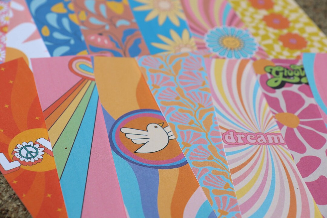 Retro Groovy Summer Printable Bookmarks - Instant Download - 70s ...