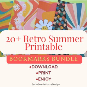 70s Style Old School Hippie Design Groovy Pattern Bookmarks Bundle ...