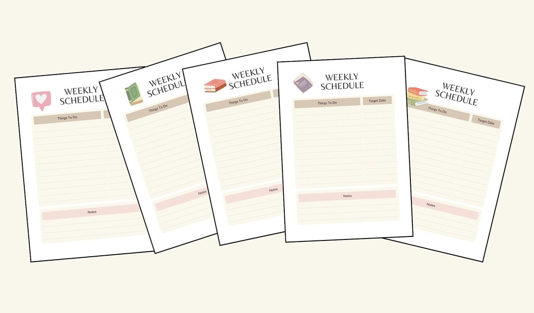 Study Planner Printable Pages. Undated. Planner and Journal Refills and ...