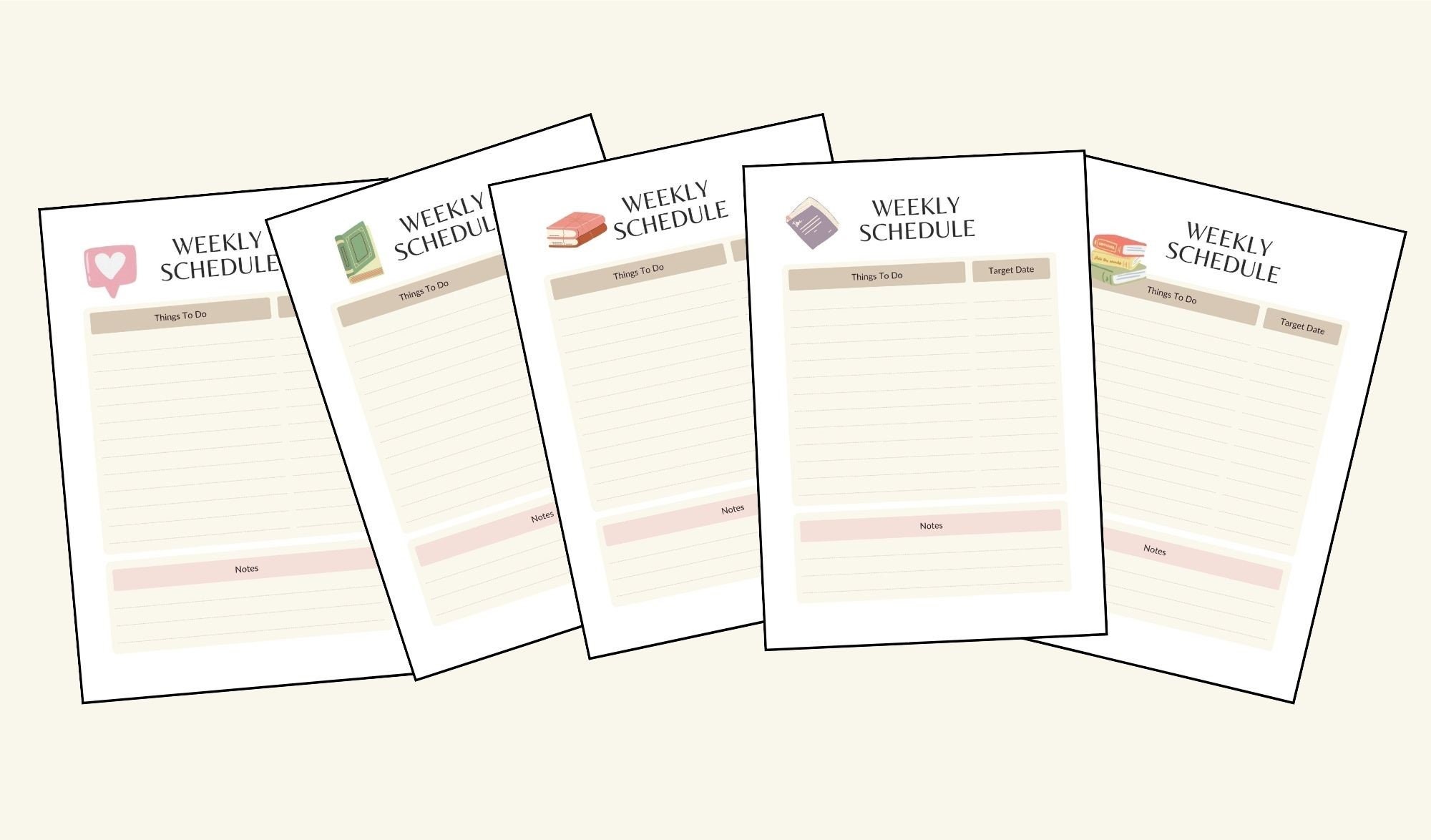 Study Planner Printable Pages. Undated. Planner and Journal Refills and ...