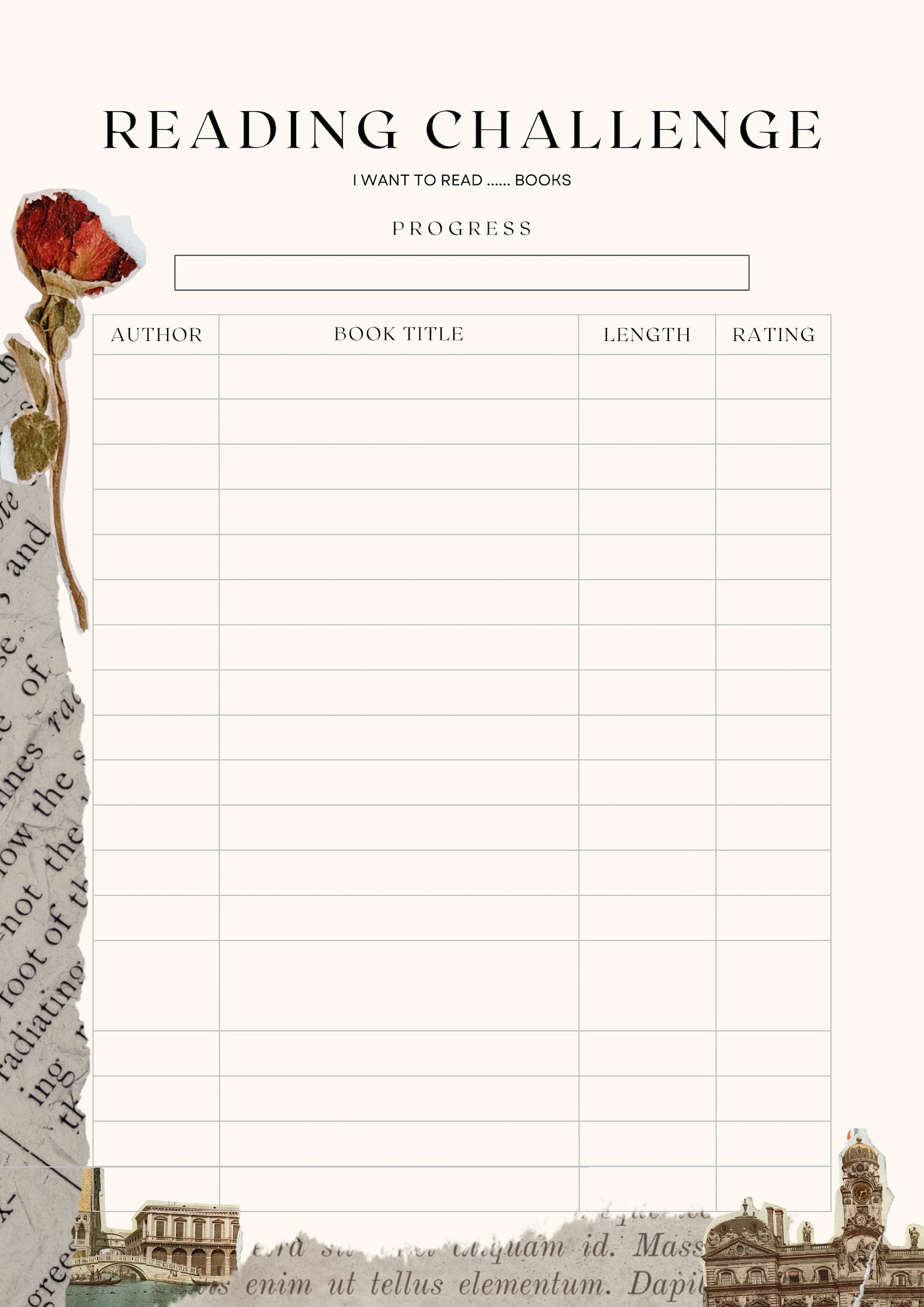 Book Tracker Printable 6 Pages to Track Your Reading Perfect Gift for ...