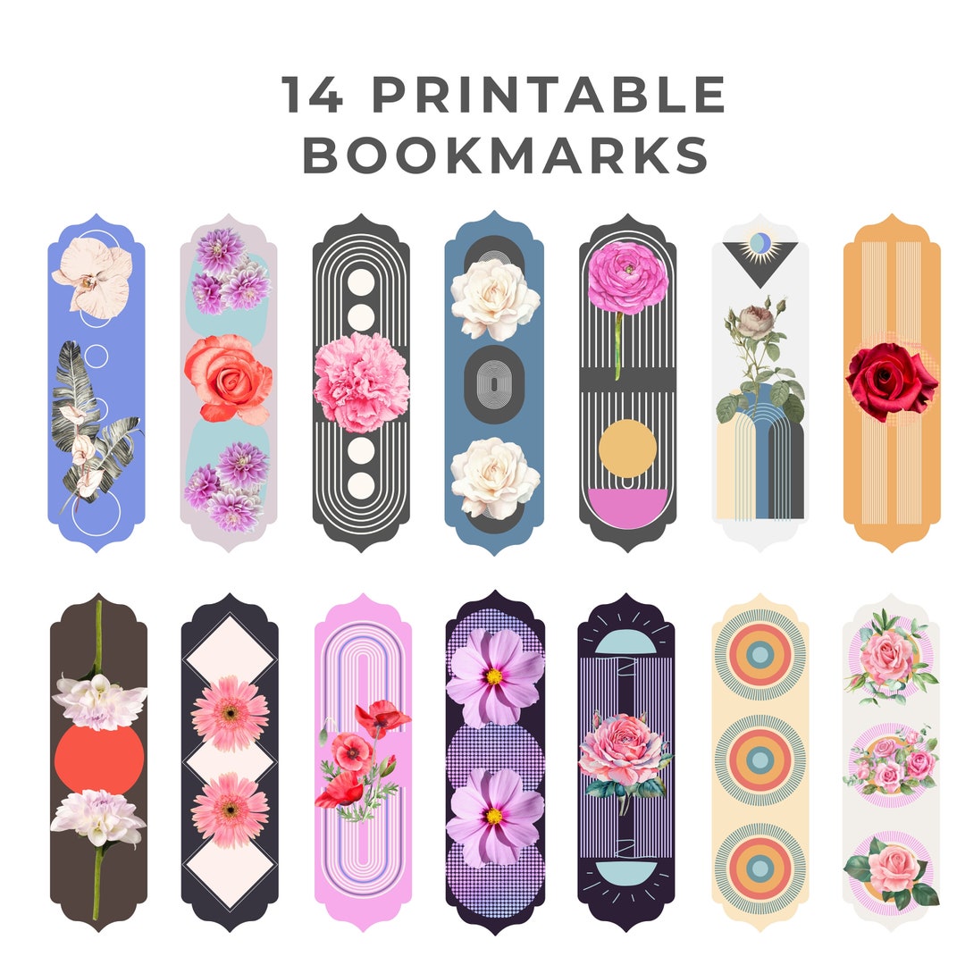 Bookmarks Bundle Instant Download Gift for Book Lover and Book Reader ...