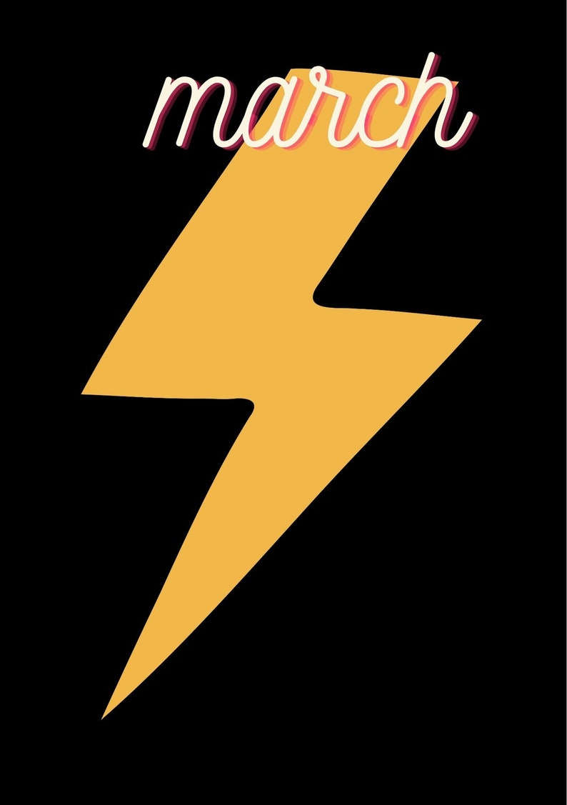 Monthly Planner Dividers - 12 Pages for Printing, Hippie and Groovy ...