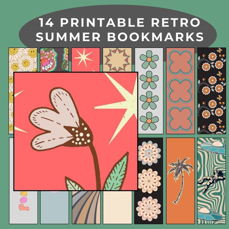 14 Printable Bookmarks With a Nostalgic Retro Summer Feel Melancholic ...