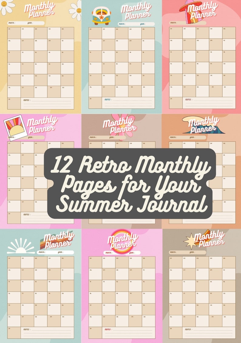 Planner Printable Pages Journal Planner Inserts Monthly Dividers ...