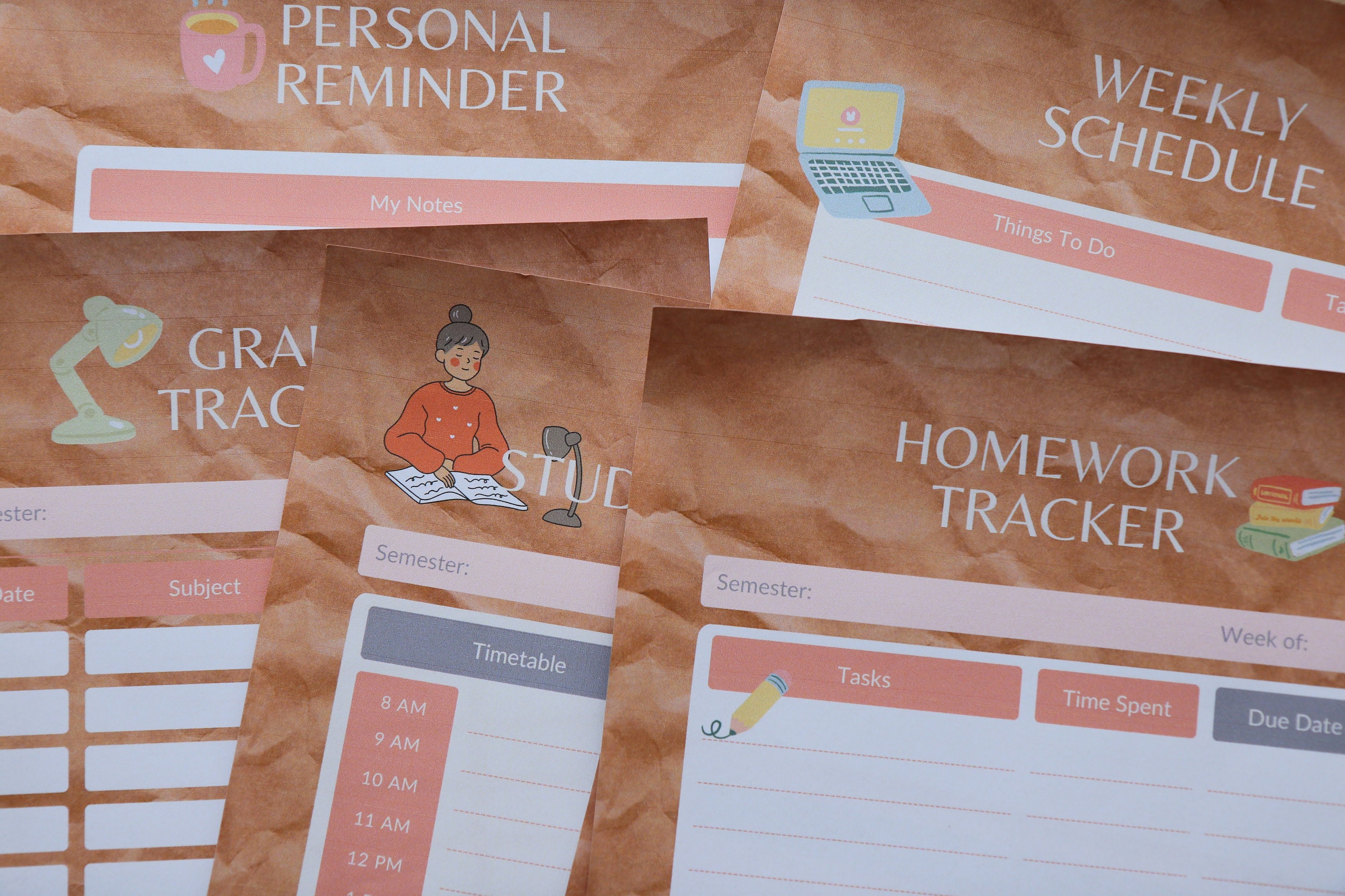 Study Planner Schedule Daily Study Planner Homework Tracker Schedule ...