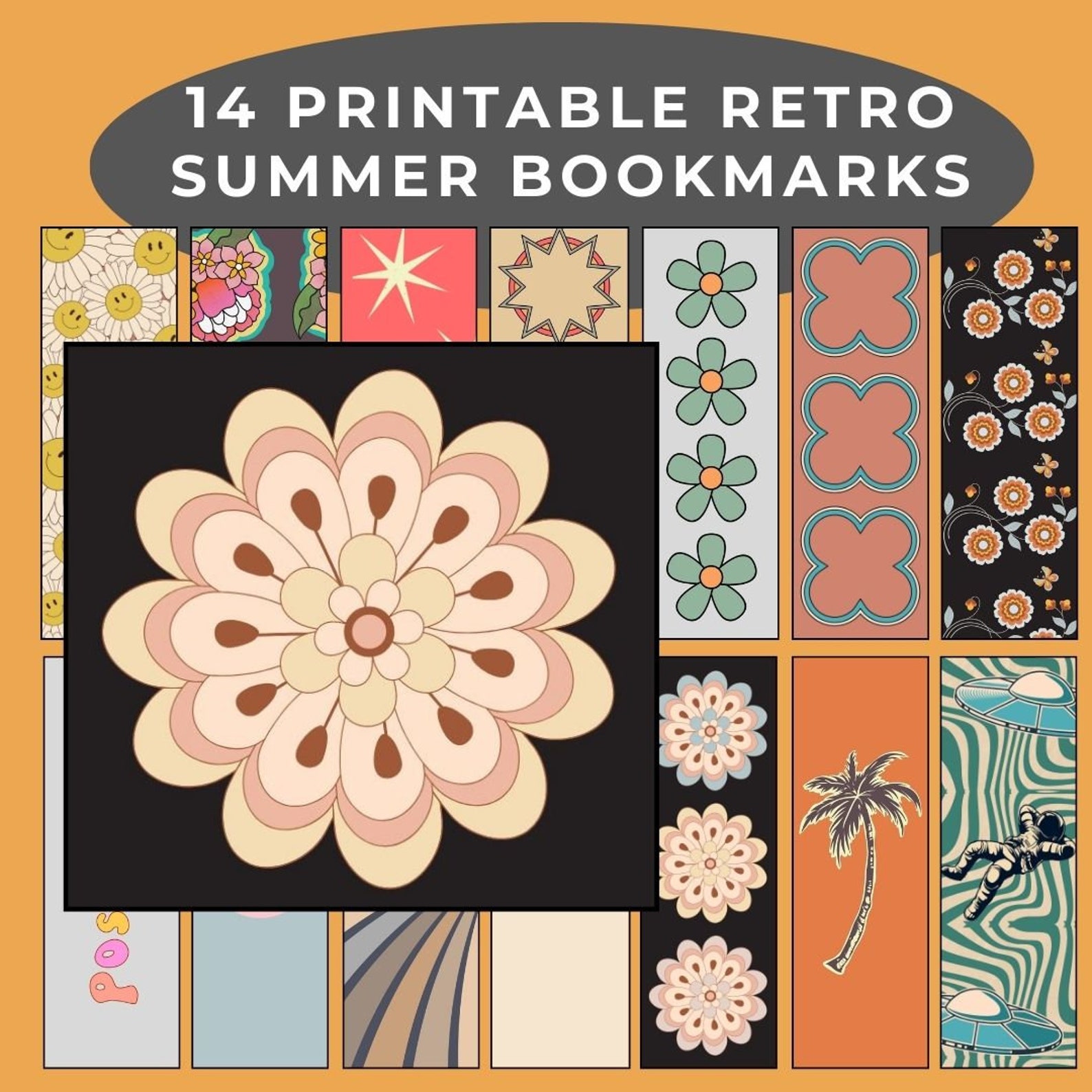 14 Printable Bookmarks With a Nostalgic Retro Summer Feel Melancholic ...