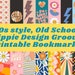 70s Style Old School Hippie Design Groovy Pattern Bookmarks Bundle ...