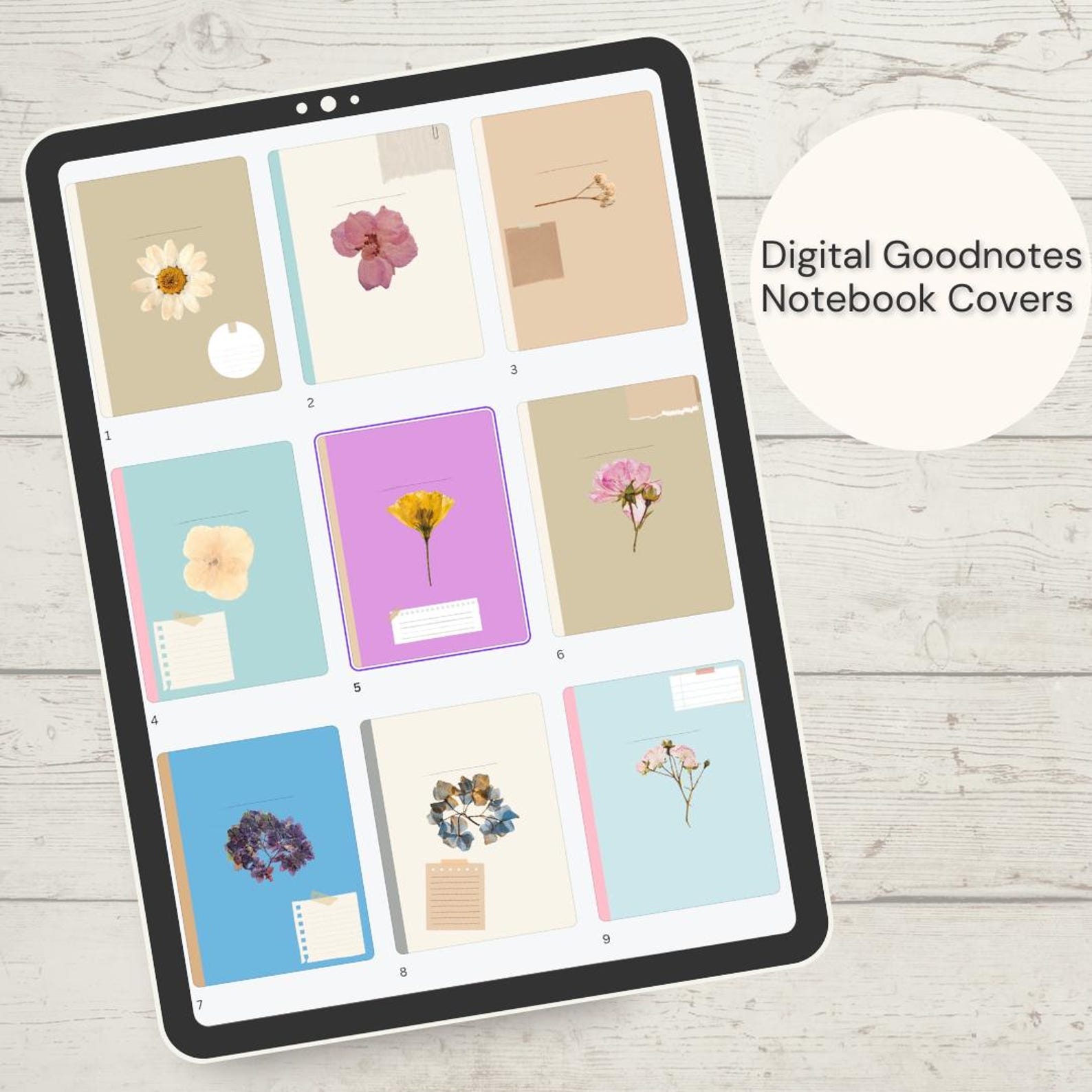 Notebook Covers for Goodnotes Aesthetic Design Instant Download Covers ...
