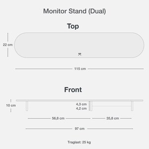 Sustainable Wooden Desk Accessories Set, Monitor Stand & Laptop Stand ...