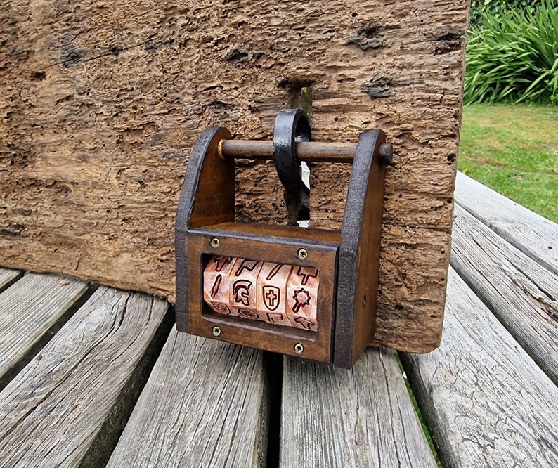 Escape Room Lock "medieval / Roman Numerals" Wooden Padlock, Escape ...