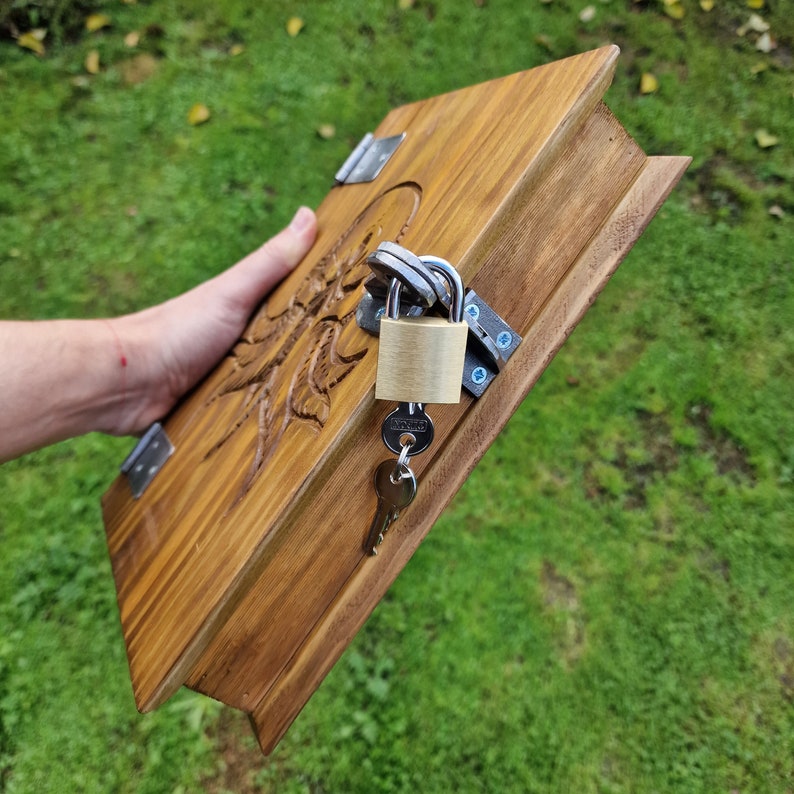 Cthulhu Treasure Box | Arkham Horror Wooden Book Lockbox | H.P ...